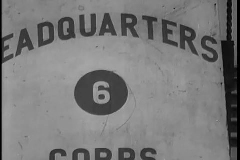 Headquarter sign board, US troops in for... | Stock Video | Pond5