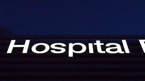 Hospital Exterior Night Stock Video Footage | Royalty Free Hospital ...