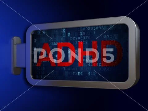 Health concept: ADHD on billboard background: Royalty Free #79670330