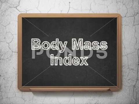 Health concept: Body Mass Index on chalkboard background ~ Clip Art ...