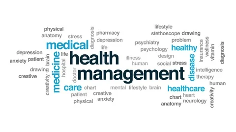Health management animated word cloud. K... | Stock Video | Pond5