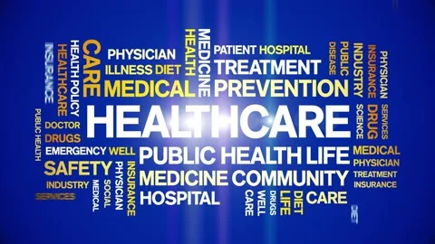 Healthcare animated word cloud,animation... | Stock Video | Pond5