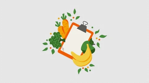 Healthy food animated concept with veget... | Stock Video | Pond5
