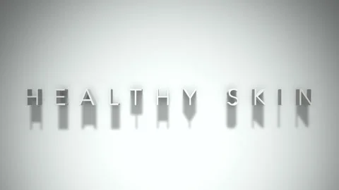 healthy skin 3D title animation white te... | Stock Video | Pond5