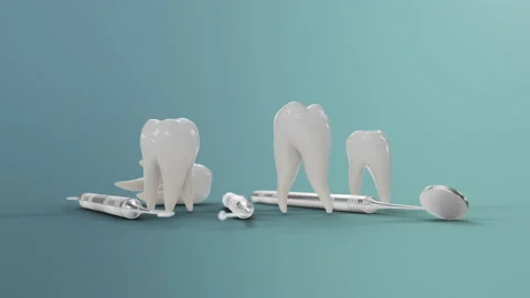 Healthy teeth rotation animation. Teeth ... | Stock Video | Pond5