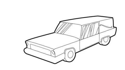 Hearse icon animation | Stock Video | Pond5