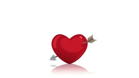 Heart with Arrow Hand Drawn Animation Go... | Stock Video | Pond5