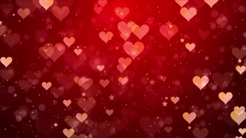 Heart backgrounds with falling hearts pa... | Stock Video | Pond5
