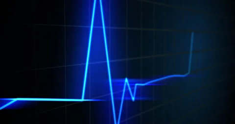 Heart beat animation blue Ekg | Stock Video | Pond5