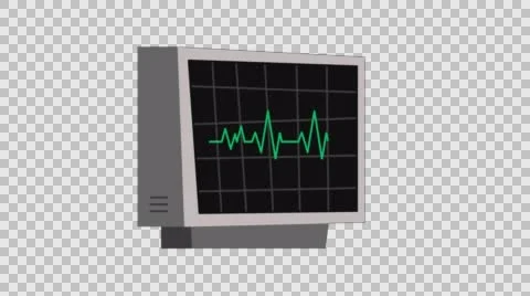 Heart Beat on a Monitor Animation | Stock Video | Pond5