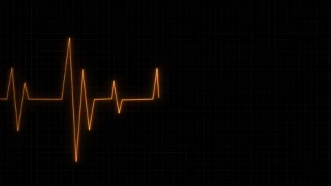 Heart beat pulse line animation.Glowing ... | Stock Video | Pond5
