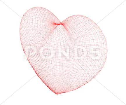 Heart body structure, wire model on background: Royalty Free #61754170