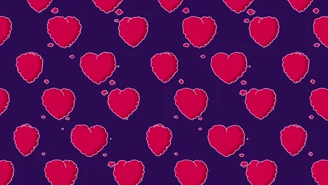 Heart cartoon pink red rotating wallpape... | Stock Video | Pond5