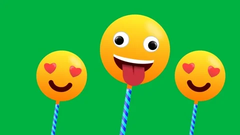 heart eye and tongue out emoji animation... | Stock Video | Pond5