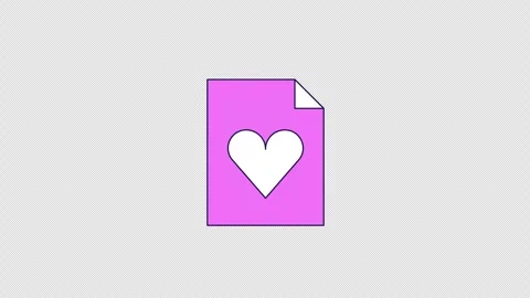 Heart file desktop shortcut jumping line... | Stock Video | Pond5