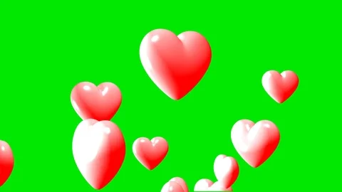 heart icon symbol animation on green scr... | Stock Video | Pond5