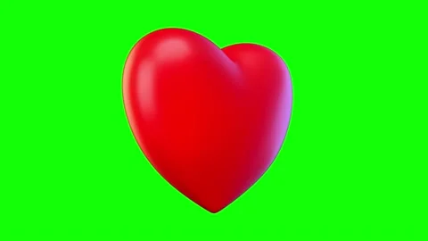 Heart Icon Symbol Animation On Green Scr... | Stock Video | Pond5