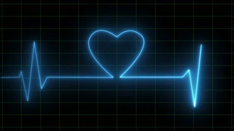 Heart impulse beat. Heart rate and pulse... | Stock Video | Pond5