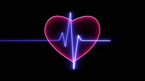 Heart impulse beat. Heart rate and pulse... | Stock Video | Pond5