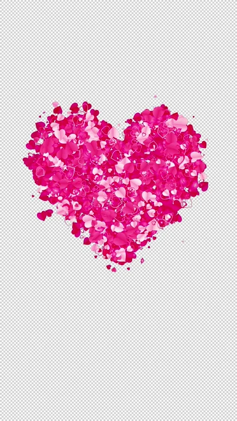 Heart made of Particles on a Transparent... | Stock Video | Pond5