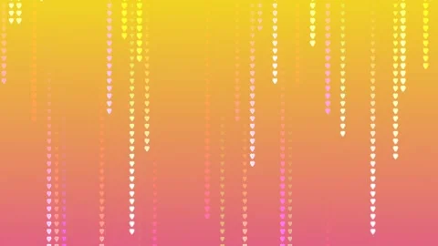 Heart Matrix Effect Shape Rain Falling A... | Stock Video | Pond5