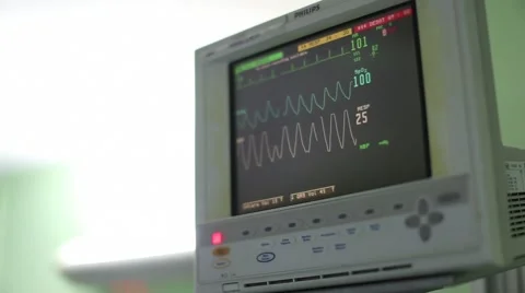 Hospital Monitor Flatline Stock Footage ~ Royalty Free Stock Videos | Pond5