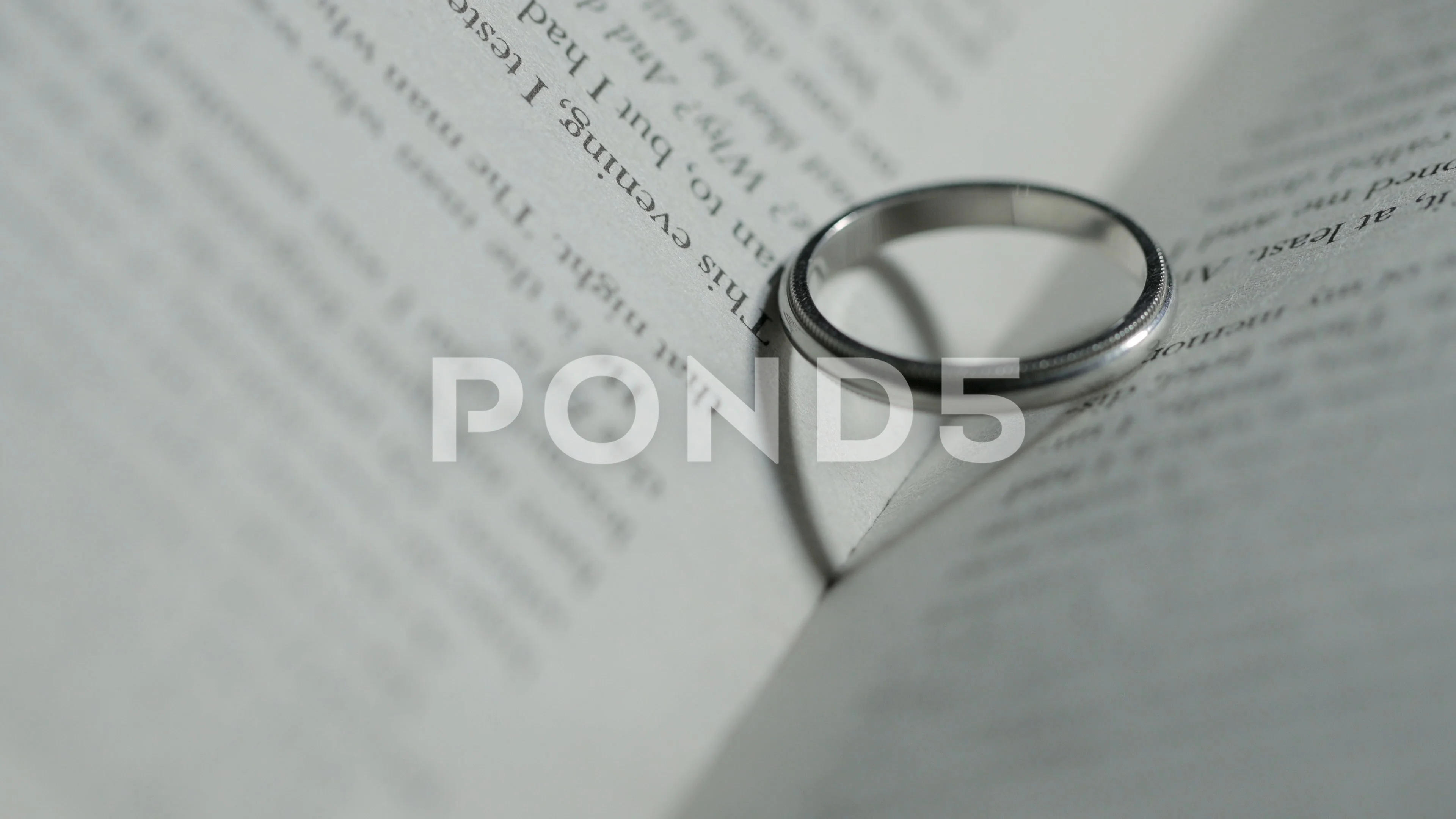Heart On Book Ring