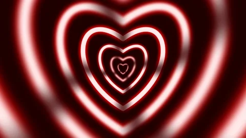 heart shape motion animation in red ligh... | Stock Video | Pond5