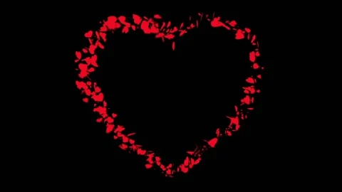 Heart Shape Particles Animation. Alpha L... | Stock Video | Pond5