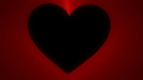 Heart shape zoom in vdo red neon glow 80... | Stock Video | Pond5