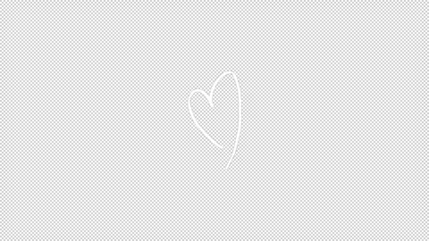 Heart Sketch Style Alpha Animation | Stock Video | Pond5