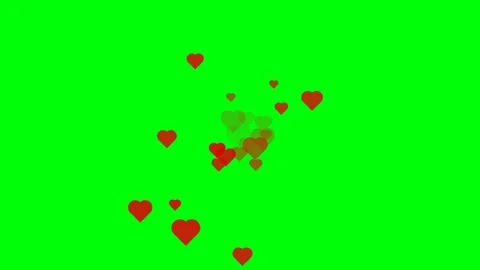 Heart symbol animation appearing on gree... | Stock Video | Pond5