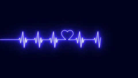 heartbeat pulse rate line animation | Stock Video | Pond5