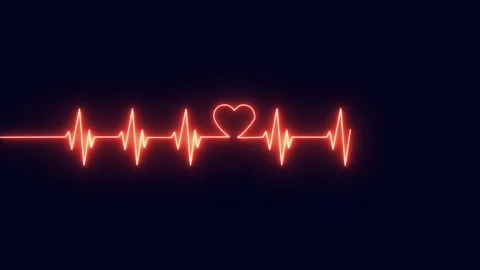 heartbeat pulse rate line. EKG Pulse Wav... | Stock Video | Pond5