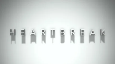 heartbreak 3D title animation with shado... | Stock Video | Pond5