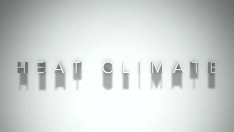 heat climate 3D title animation white te... | Stock Video | Pond5