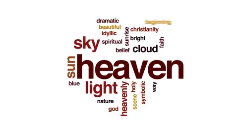 Heaven animated word cloud, text design ... | Stock Video | Pond5