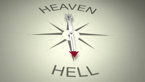 Heaven Versus Hell Arrow 3D Animation | Stock Video | Pond5