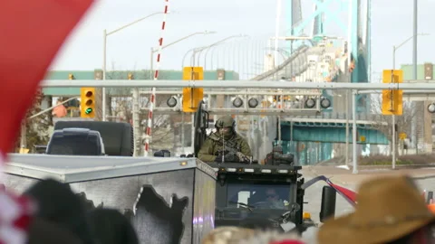 Heavy armored Police overlooking and gua... | Stock Video | Pond5