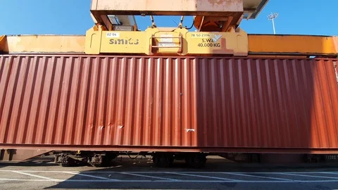 Crane Container Stock Video Footage | Royalty Free Crane Container ...