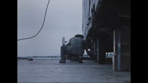 Heavy equipment is being loaded in the s... | Stock Video | Pond5