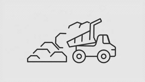 Heavy equipment icons animation | Stock Video | Pond5