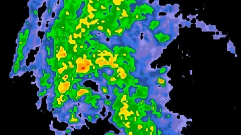 Heavy flooding rain on weather radar and... | Stock Video | Pond5