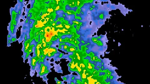 Heavy flooding rain on weather radar and... | Stock Video | Pond5