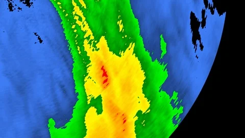 Heavy flooding rain on weather radar and... | Stock Video | Pond5