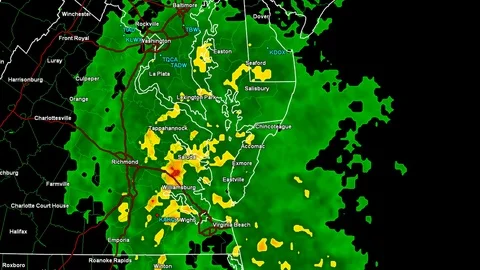 Heavy flooding rain on weather radar and... | Stock Video | Pond5