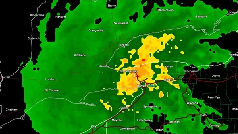 Heavy flooding rain on weather radar and... | Stock Video | Pond5