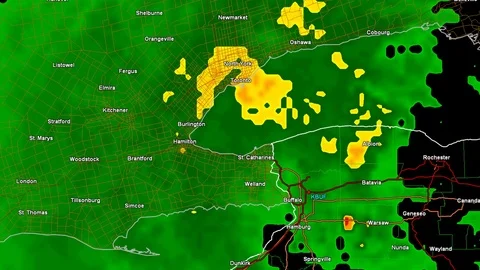Heavy flooding rain on weather radar and... | Stock Video | Pond5