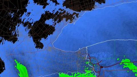 Heavy flooding rain on weather radar and... | Stock Video | Pond5