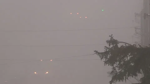 Heavy fog in winter with zero visibility | Stock Video | Pond5